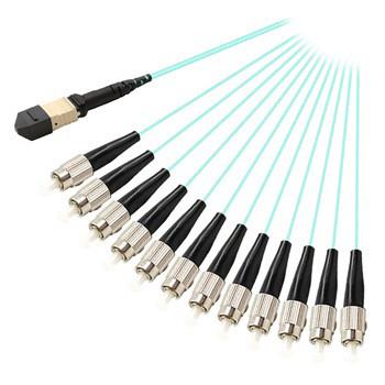 중국 Simplex 12 코어 FC UPC 브레이크아웃 MPO 광섬유 케이블 판매용