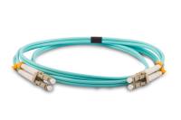 China OM3 Aqua LC Duplex coneector Fiber Optic Patch Cords for sale