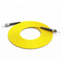China G652D 0.3mm Single mode simplex ST ST Fiber Optic Patch Cords for sale