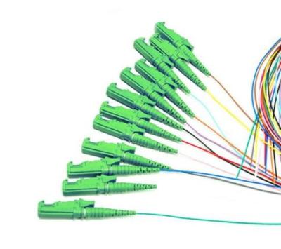 China 12 Core Color Om3 E2000 Apc Upc G655 Fiber Optic Pigtail for sale