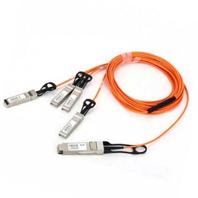 中国 1M 40G QSFP+ to 4x10G SFP+ AOC Active Optical Cable 販売のため
