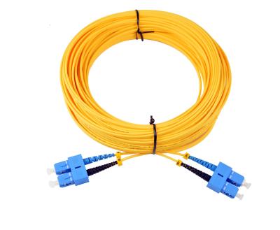 China 10m 20m 30m SM Duplex SC FTTH Optical Fiber Patch Cord for sale
