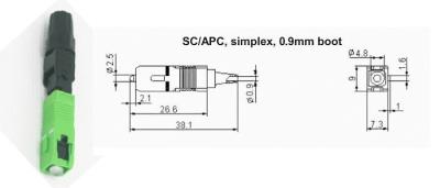China 55MM Fiber Optic Connector Assembly for sale