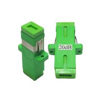 China 20db SC APC Green Single Mode Fixed Optical Attenuator for sale
