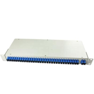 China 19" 1U 2U Fiber Optical 1x64 Rack Mount Patch Panels for sale