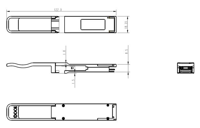 QSFP28 mechanical dimensions