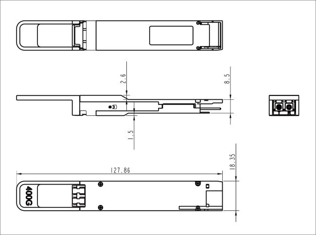 OM3660FX102 mechanical dimensions diagram