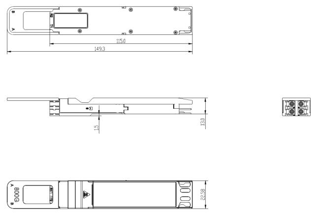 OM3877FX200 mechanical dimensions