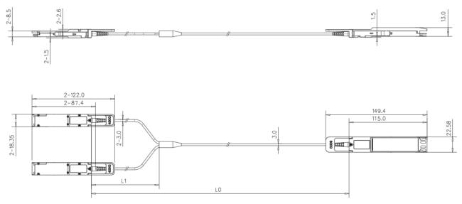 OM3881SX10x mechanical dimensions