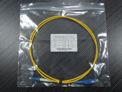 China Cabo de remendo simples 1310nm/1510nm da fibra óptica do Único-modo com o conector do SC/LC à venda