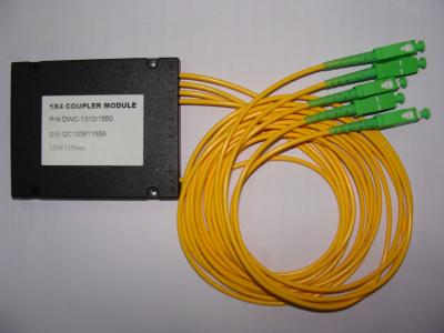 Cina Divisore ottico della fibra 1×4, 1310/1490/1550nm, connettore APC/dello Sc, cavo di 3.0mm in vendita