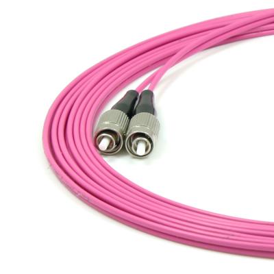 China FC ao cabo de remendo 2.0mm da fibra óptica de FC DX milímetro 50/125 OM4 picam o revestimento de LSZH à venda