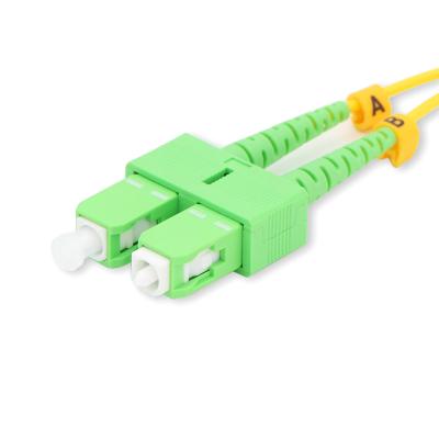 China Cabo do remendo da fibra óptica do conector do SC/APC, cabo do duplex 3.0mm LSZH da manutenção programada à venda