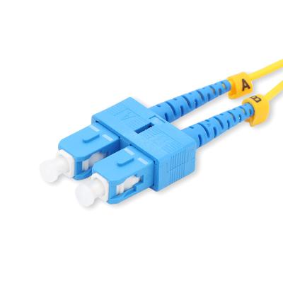 China Cabo do remendo da fibra óptica do conector do SC/APC, cabo do duplex 3.0mm LSZH da manutenção programada à venda