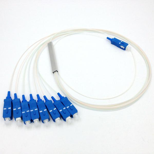 1×8 PLC Fiber Optic Splitter, ABS Package, 0.9mm Cable for FTTX networks / PON Networks