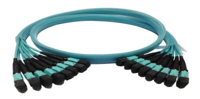 China SM MTP MPO 40G 100G Fiber Optical Patch Cord 72 144 Core 30M for sale