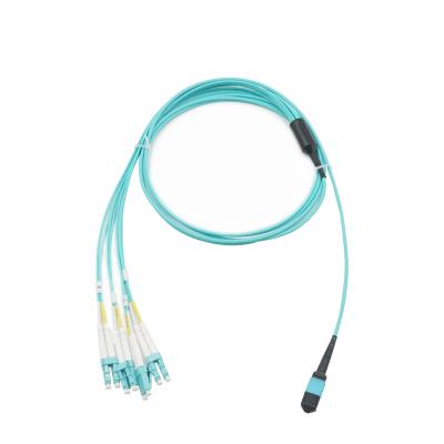 중국 광섬유 패치 코드 1M LC OM3 / OM4 8 / 12 / 24f G657A1 MPO / MTP 판매용