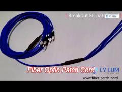 Cabo de remendo blindado azul FC-FC da fibra óptica de LSZH G652D singlemode 9/125 SX ou DX