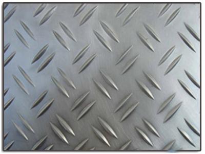China Anti - skid 2 bars 3003 alloy h254 embossed aluminum sheet for auto parts for sale