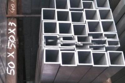 China Silver 3003 5052 6063 Square Aluminum Alloy Tube Width 0.3mm For Construction for sale