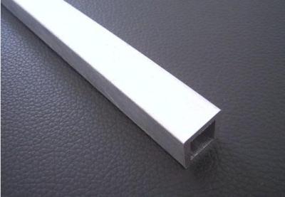 China Customized Length Milk Brushed Aluminum Pipe / Tube Rectangular For Decoration for sale