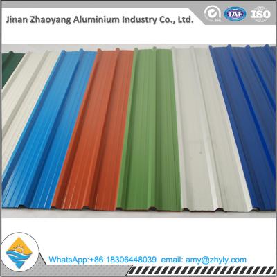 China 5052 1.2mm Corrugated Roof Panels / Wave Tile Aluminum Plate For Construction for sale
