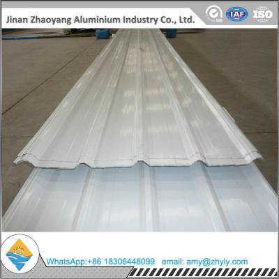 China Signal White PVDF Corrugated Aluminum Sheet for sale