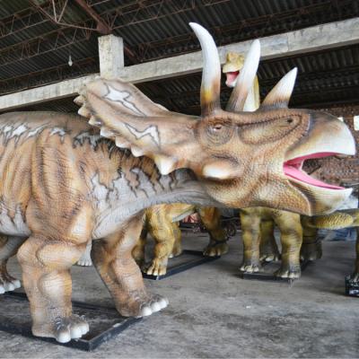 China Zigong dinosaur factory life-like artificial mechanical triceratops for sale