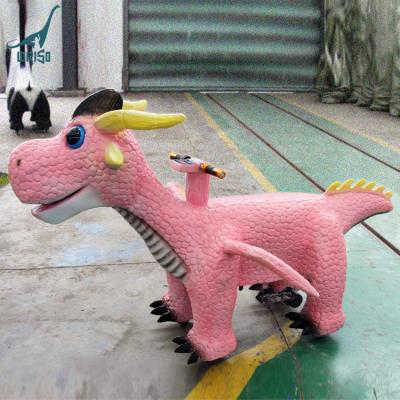China Artificial animatronic kids ride on dinosaur for amusement park for sale