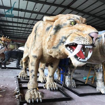 China Artificial Life size Animatronic Saber-toothed Tiger/Smilodon for sale