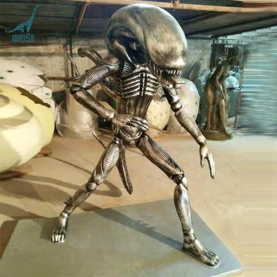 China Customized movie character fiberglass life size Alien statue for sale