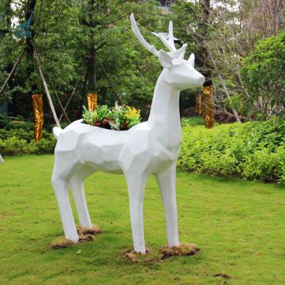 China Handmade Fiberglass Statue Christmas Elk For Sale for sale