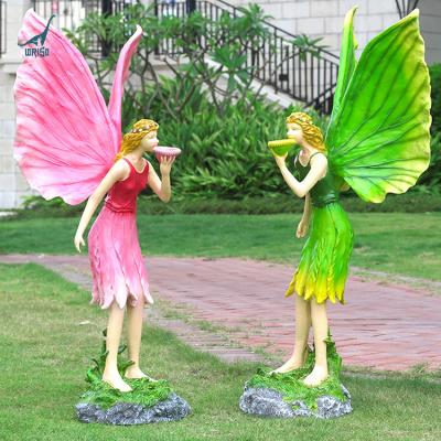 China Life size fiberglass fairy garden statue model for sale