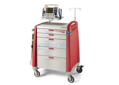 Cina I carrelli medici di emergenza materiale dell'ABS con i bordi di CPR misura gli ospedali in vendita