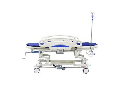Cina Carrello manuale mobile della barella di trasferimento dell'ospedale con le battagliole in vendita