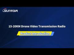 CD300Pro COFDM Transmitter for Drone Video Transmission Radio with 300KM Air-to-Ground Transmission Distance for Long Range Usage