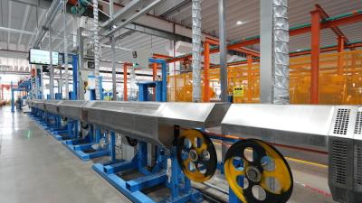 China Φ5-Φ15mm Inlet 80m/min Line Speed 280kg/h Extrusion Volume Silicone Wire Extrusion Line for High-Temperature Cables for sale
