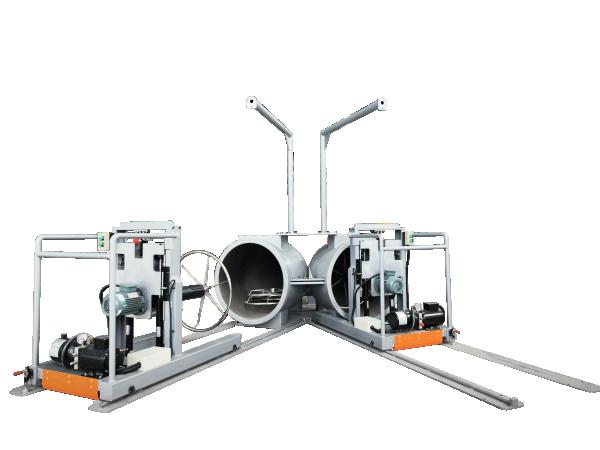 Quality Heavy-duty Cast Double-Station Pay-off Barrel Machine for Continuous Extrusion Production with Automatic Reel Changeover for sale
