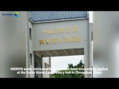 Il progetto di conservazione dell‘acqua di Fosha a Zhongshan, in Cina, utilizza cuscinetti lubrificati con acqua INDRON.