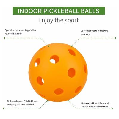 中国 Pickleballの球USAPAのかい球26の穴のPickleballの屋内スポーツの訓練の練習プラスチックPickleball 販売のため