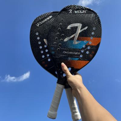 中国 18kカーボン繊維浜のテニス ラケットの粗雑面のかいテニスPadel 販売のため