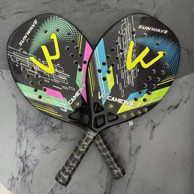 中国 Carrybagの3Kカーボン繊維浜のテニス ラケットの荒い屑の表面のテニスPadel 販売のため