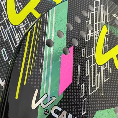 中国 Carrybagの3Kカーボン繊維浜のテニス ラケットの荒い屑の表面のテニスPadel 販売のため