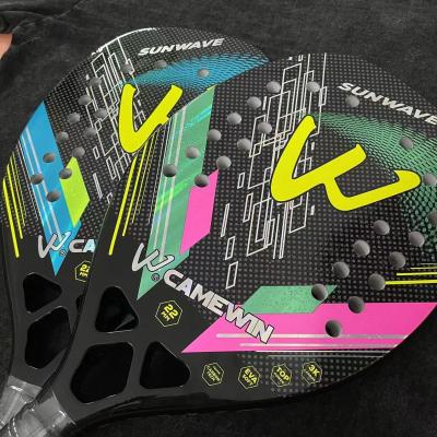 中国 Carrybagの3Kカーボン繊維浜のテニス ラケットの荒い屑の表面のテニスPadel 販売のため