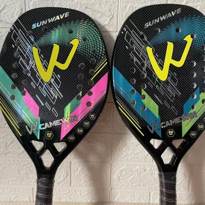 中国 Carrybagの3Kカーボン繊維浜のテニス ラケットの荒い屑の表面のテニスPadel 販売のため