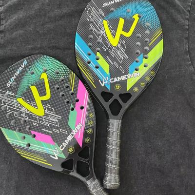 中国 Carrybagの3Kカーボン繊維浜のテニス ラケットの荒い屑の表面のテニスPadel 販売のため