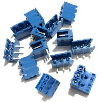 China 5.08mm Pitch PCB Pluggable Screw Terminal Block 2-20 Pin 300V 10A Right Angle Header for sale