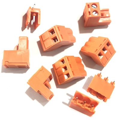 中国 オレンジ5.08mmピッチPCBのプラグイン可能なねじ込み端子のブロックは+ Pinヘッダーのソケット差し込む 販売のため