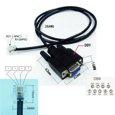 中国 DB9 RJ11 RJ12のコネクターのExapansionケーブルへの女性RS232連続COMの港 販売のため
