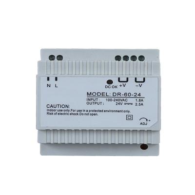Китай Электропитание режима переключения рельса Din выхода DC DR-60-24 60W 24V 2.5A продается